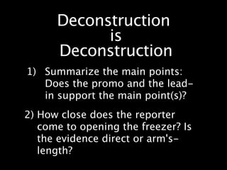 Deconstructing TV News | PPT