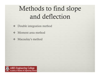 Lecture 12 deflection in beams | PDF