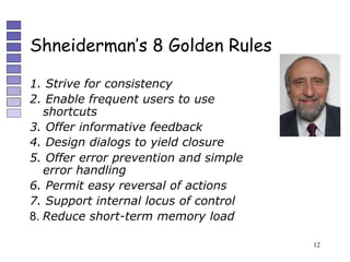 User Interface Design (UID) Rules for development | PPT