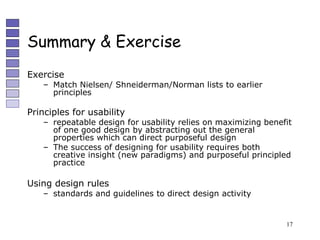 User Interface Design (UID) Rules for development | PPT