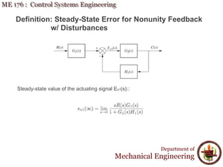 Lecture 12 ME 176 6 Steady State Error | PDF