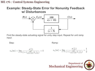 Lecture 12 ME 176 6 Steady State Error | PDF