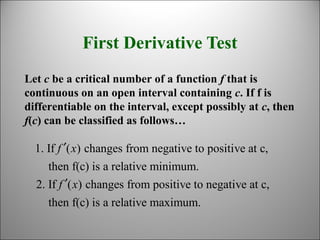 Lecture 12(point of inflection and concavity) | PPT