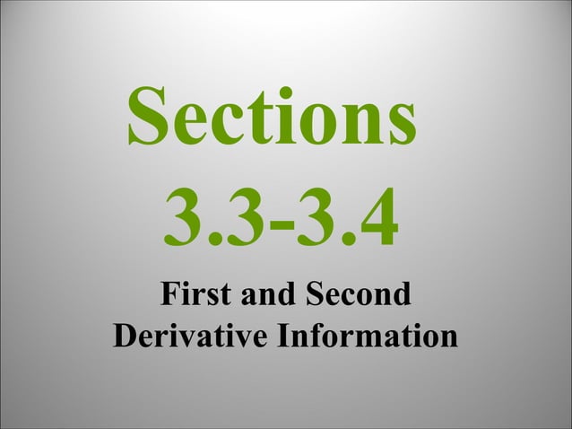 Lecture 12(point of inflection and concavity) | PDF