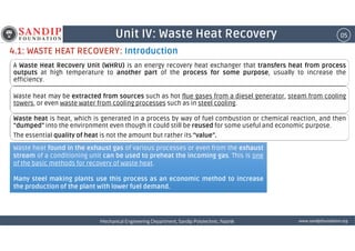 Lecture 12_PPE_Unit 4: Waste Heat Recovery, Cogeneration ...
