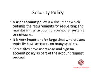 Lecture 12 security policy | PPT