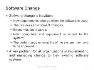 Lecture 12 Software Engineering Evolution | PDF