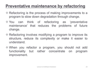 Lecture 12 Software Engineering Evolution | PPT