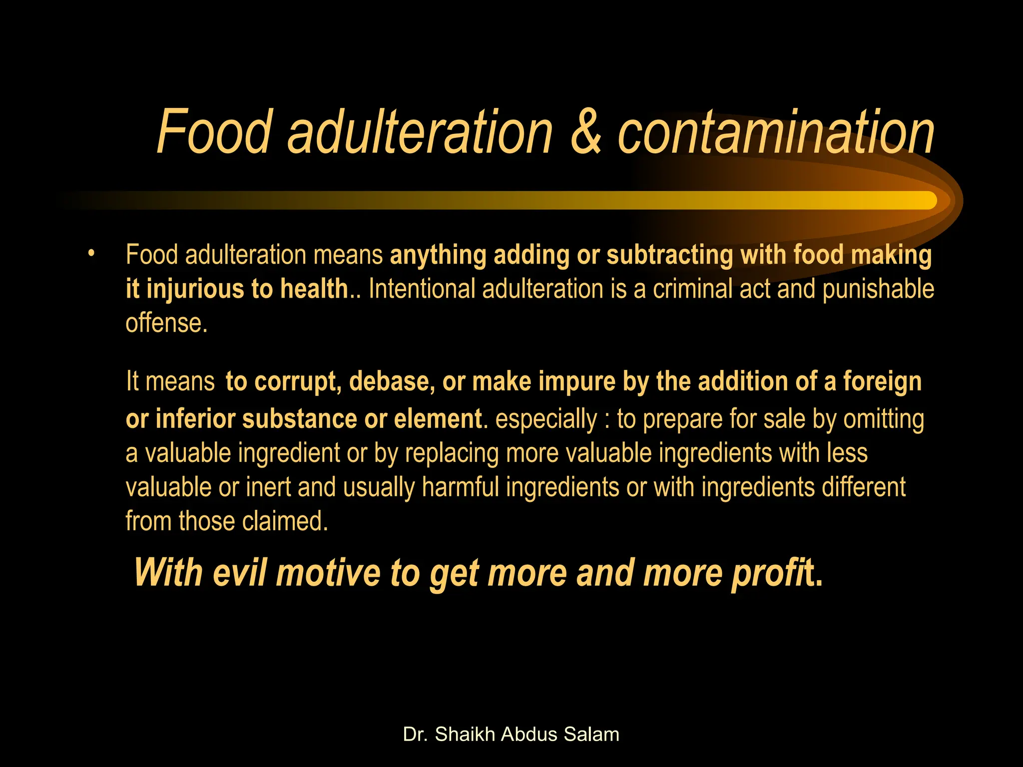 Public Health 101: Public Health and Food Safety | PPT