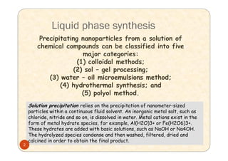 Techniques for synthesis of nanomaterials (II) | PDF