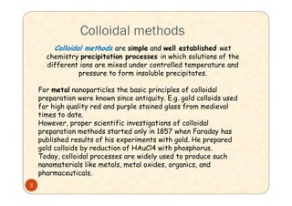 Techniques for synthesis of nanomaterials (II) | PDF