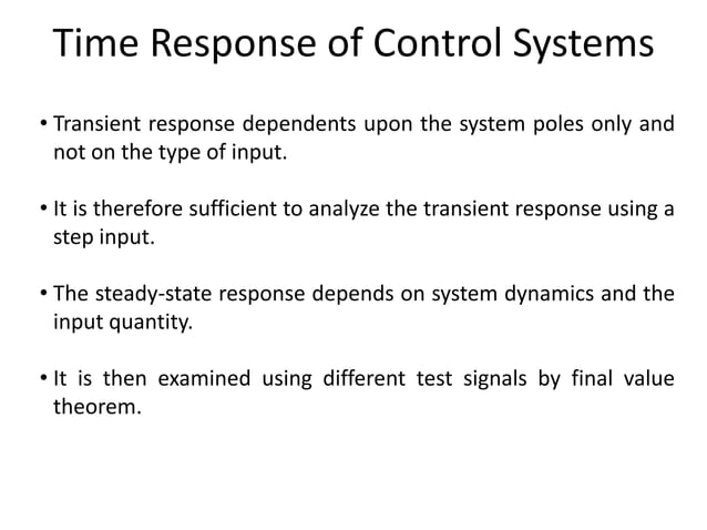 Lecture 12 time_domain_analysis_of_control_systems | PPTX | Physics ...