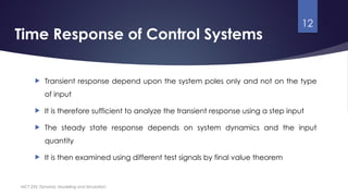 Lecture_12 Time Response of Control Systems & Linearization.pptx