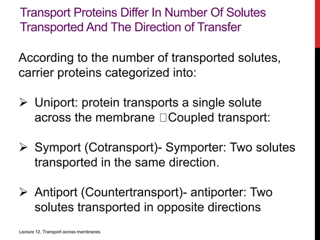 Lecture 12 Transport Across Biological Membranes.pptx