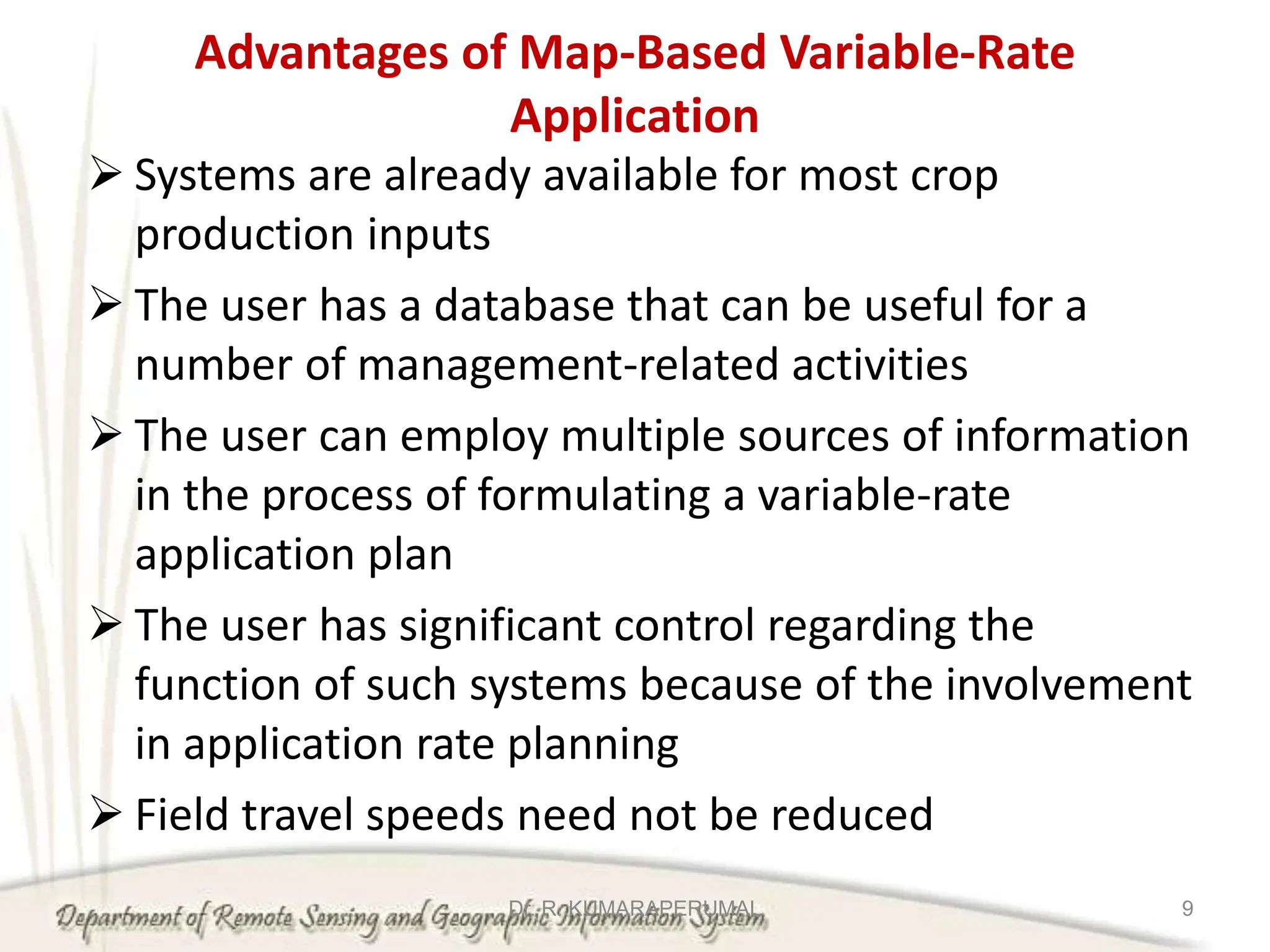 Lecture 12 Variable Rate Technologyppttt Ppt Computer Software And