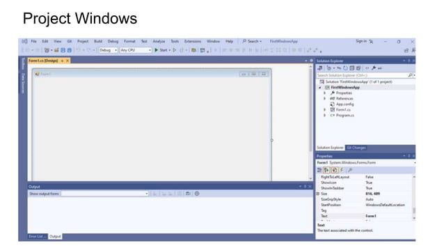 LECTURE 12 WINDOWS FORMS PART 2.pptx | Operating Systems | Computer Software and Applications