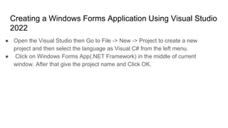 LECTURE 12 WINDOWS FORMS PART 2.pptx