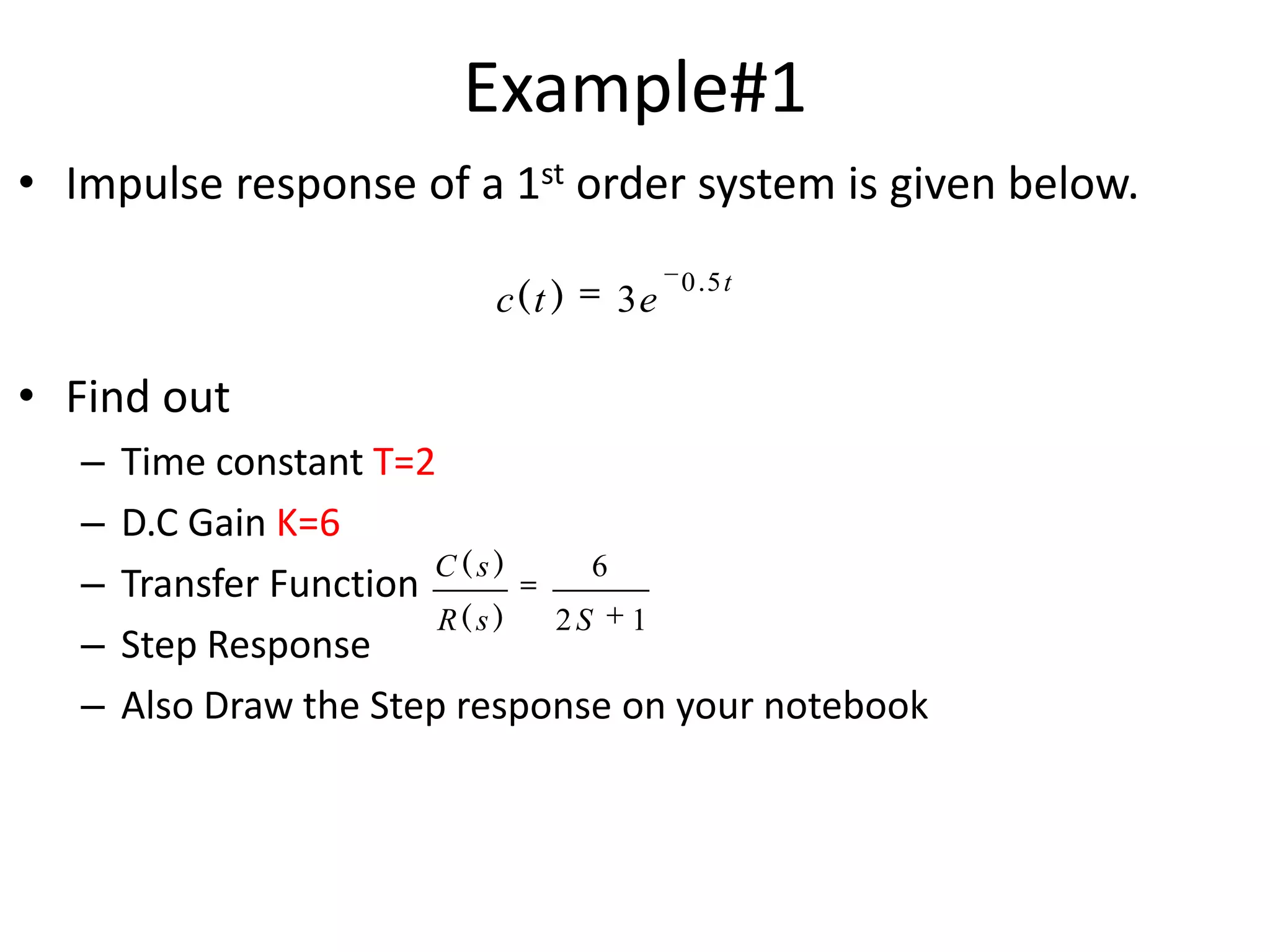 Lecture 13 14-time_domain_analysis_of_1st_order_systems | PPTX