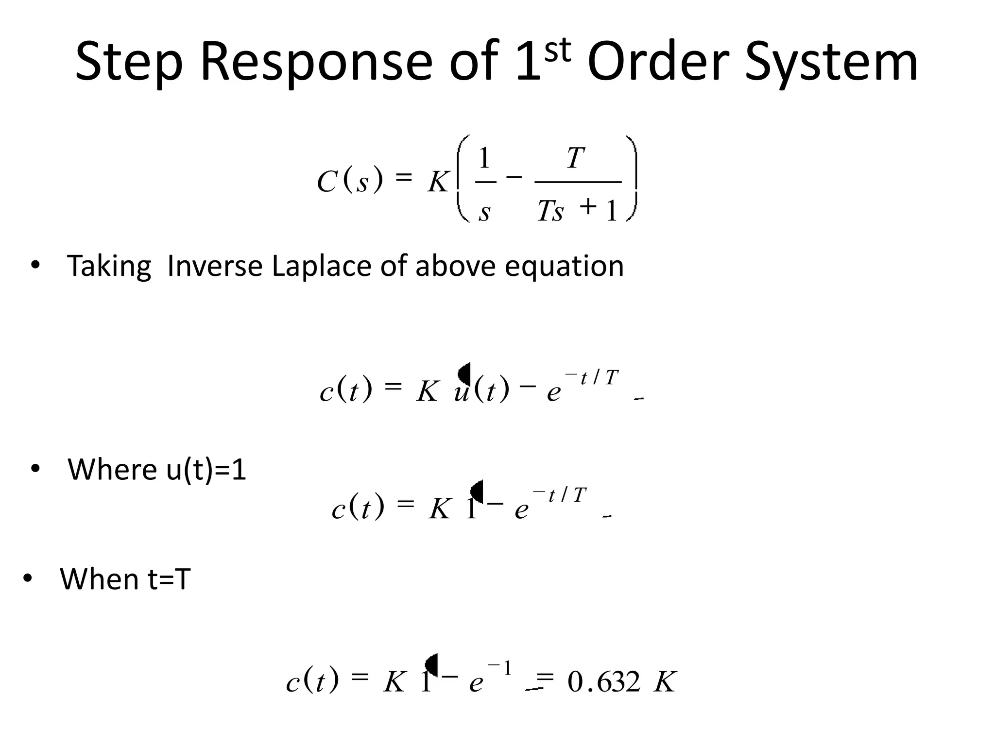 Lecture 13 14 Time Domain Analysis Of 1st Order Systems Pptx