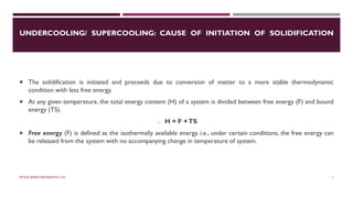 Solidification Mechanisms 2 | PDF