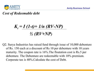 Lecture 13. cost of capital | PPT