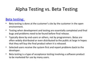 Software Engineering (Software Quality Assurance & Testing ...