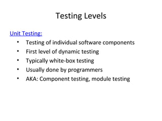 Software Engineering (Software Quality Assurance & Testing ...