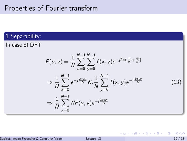 Lecture 13 Usage Of Fourier Transform In Image Processing Pdf Graphics Software Computer