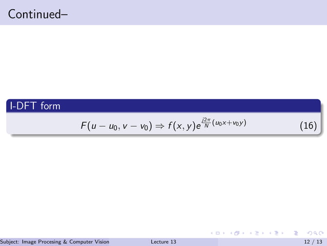 Lecture 13 (Usage of Fourier transform in image processing) | PDF | Graphics Software | Computer ...