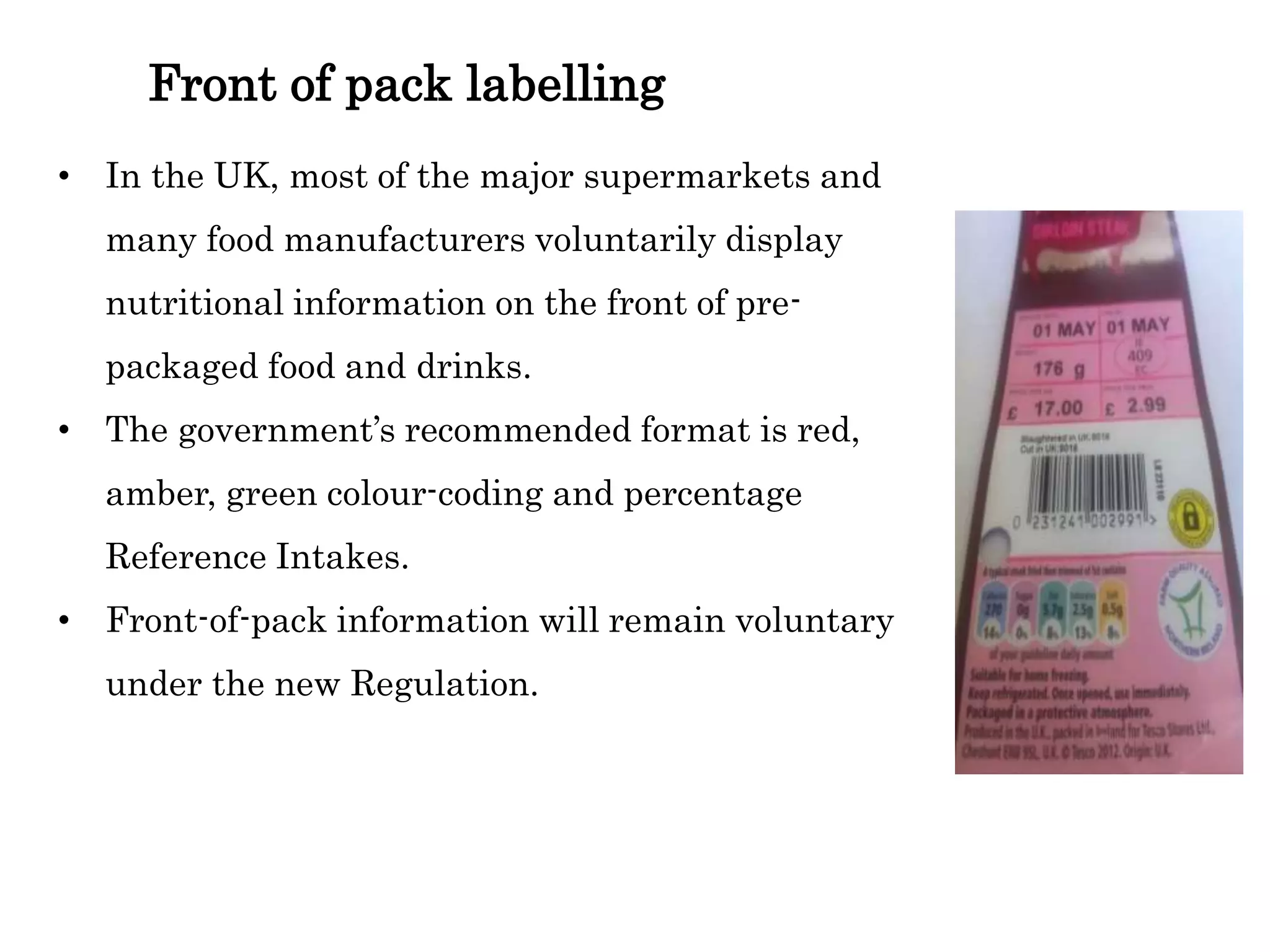 Lecture 13 food labeling | PPTX