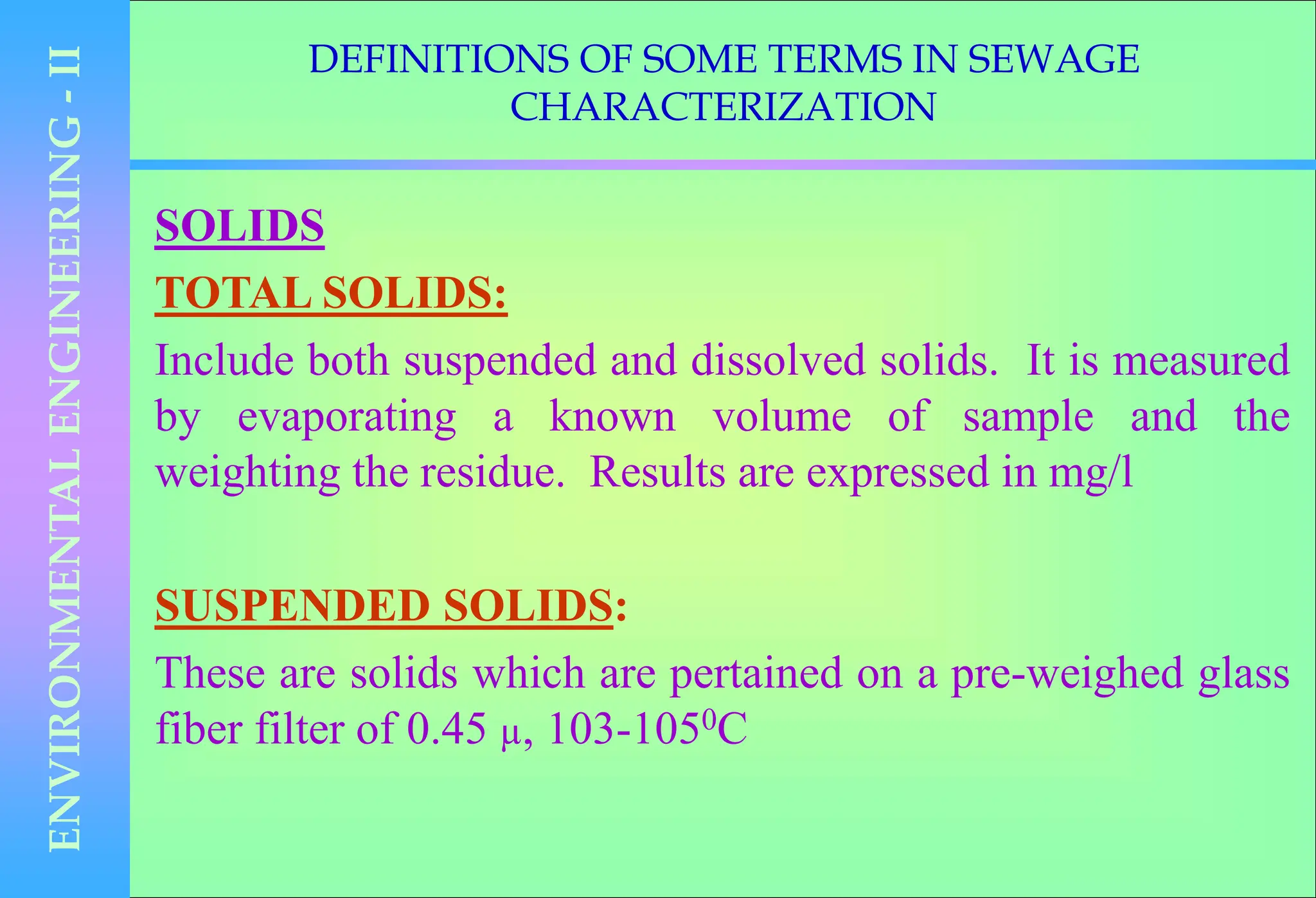 These slides show sewage characteristics and its design | PPT