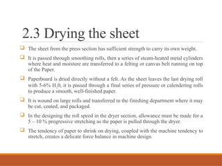 Paper manufacturing for chemical engineering | PPTX