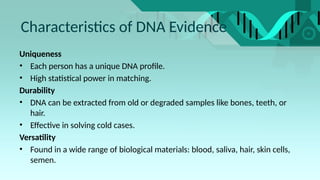 An Importance of DNA in forensics Sciences | PPTX