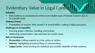 An Importance of DNA in forensics Sciences | PPTX