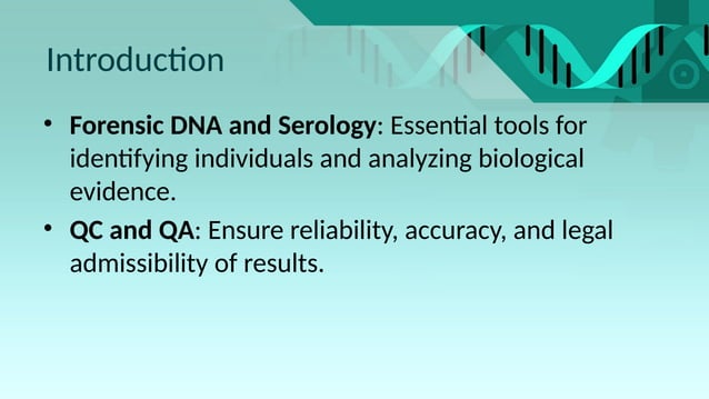 An Importance of DNA in forensics Sciences | PPTX