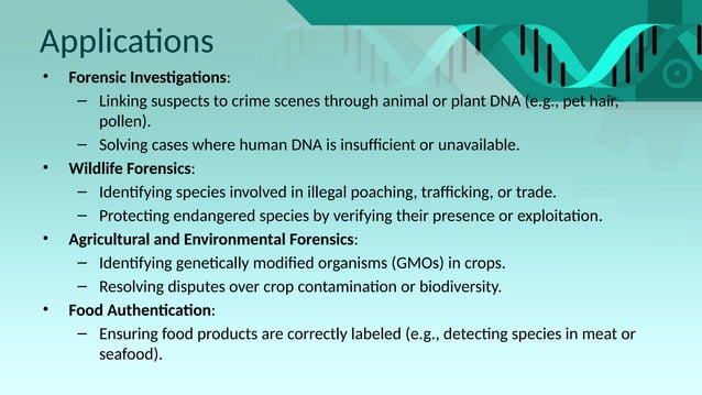 An Importance of DNA in forensics Sciences | PPTX