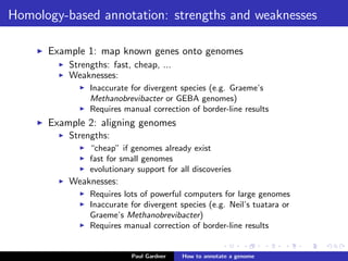 BIOL335: How to annotate a genome | PDF