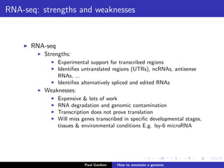 BIOL335: How to annotate a genome | PDF