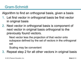 Lecture 13 gram-schmidt inner product spaces - 6.4 6.7 | PPTX