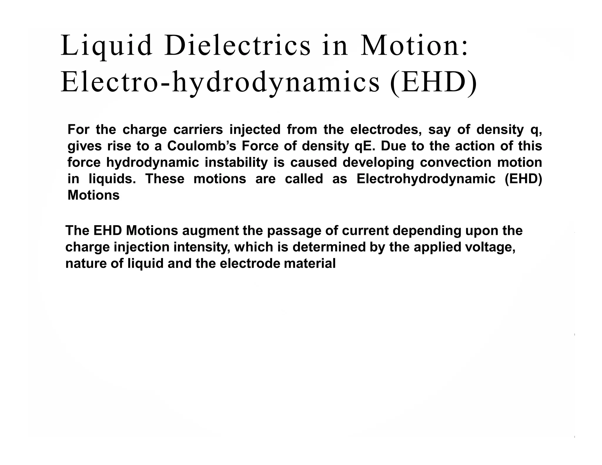 Lecture 13 - Liquid Dielectric and its Types with Breakdown in Liquid ...