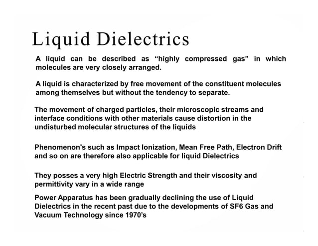 Lecture 13 - Liquid Dielectric and its Types with Breakdown in Liquid Dielectrics ...