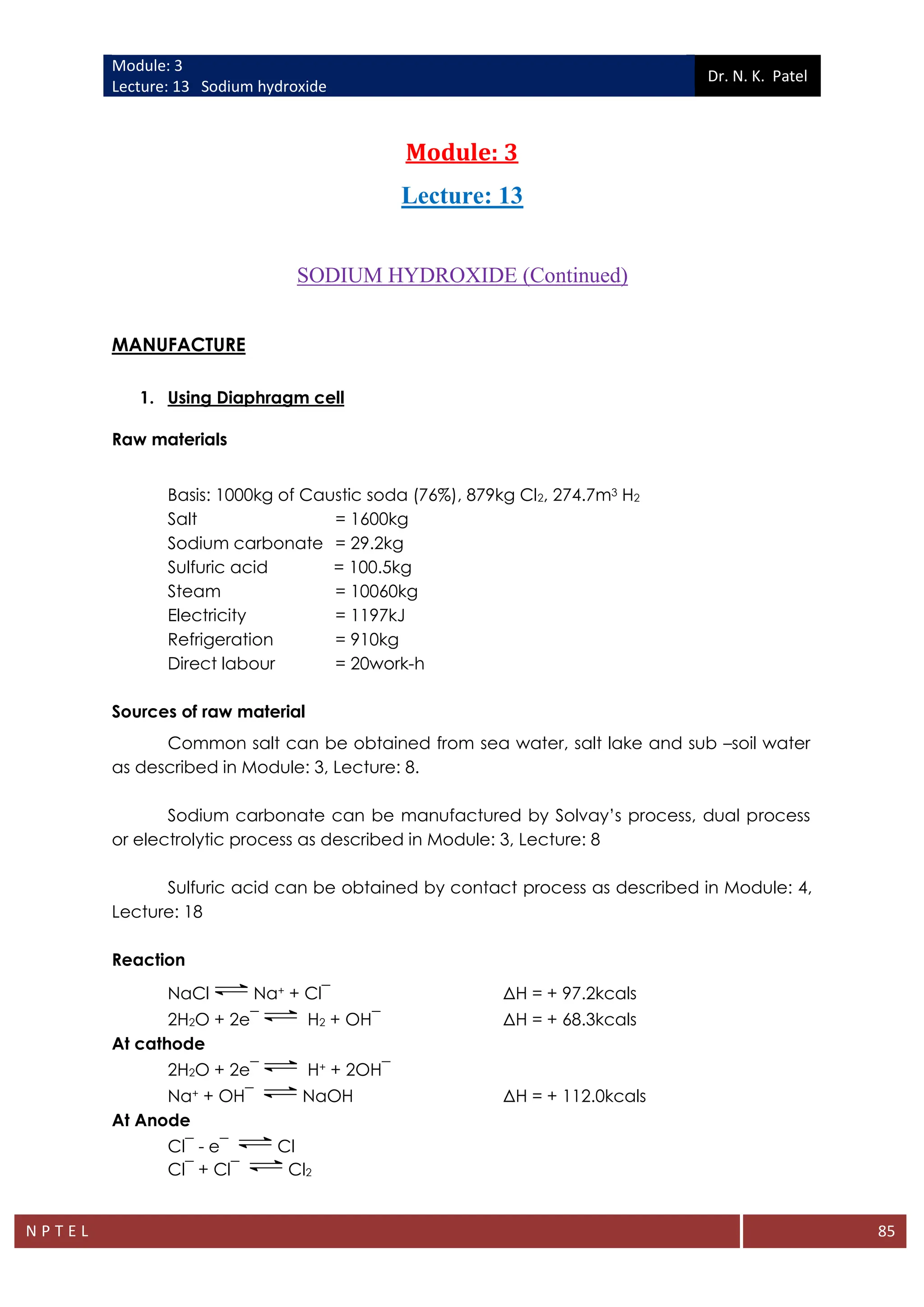 Lecture 13- Manufacturing of Caustic Soda NaOH.pdf