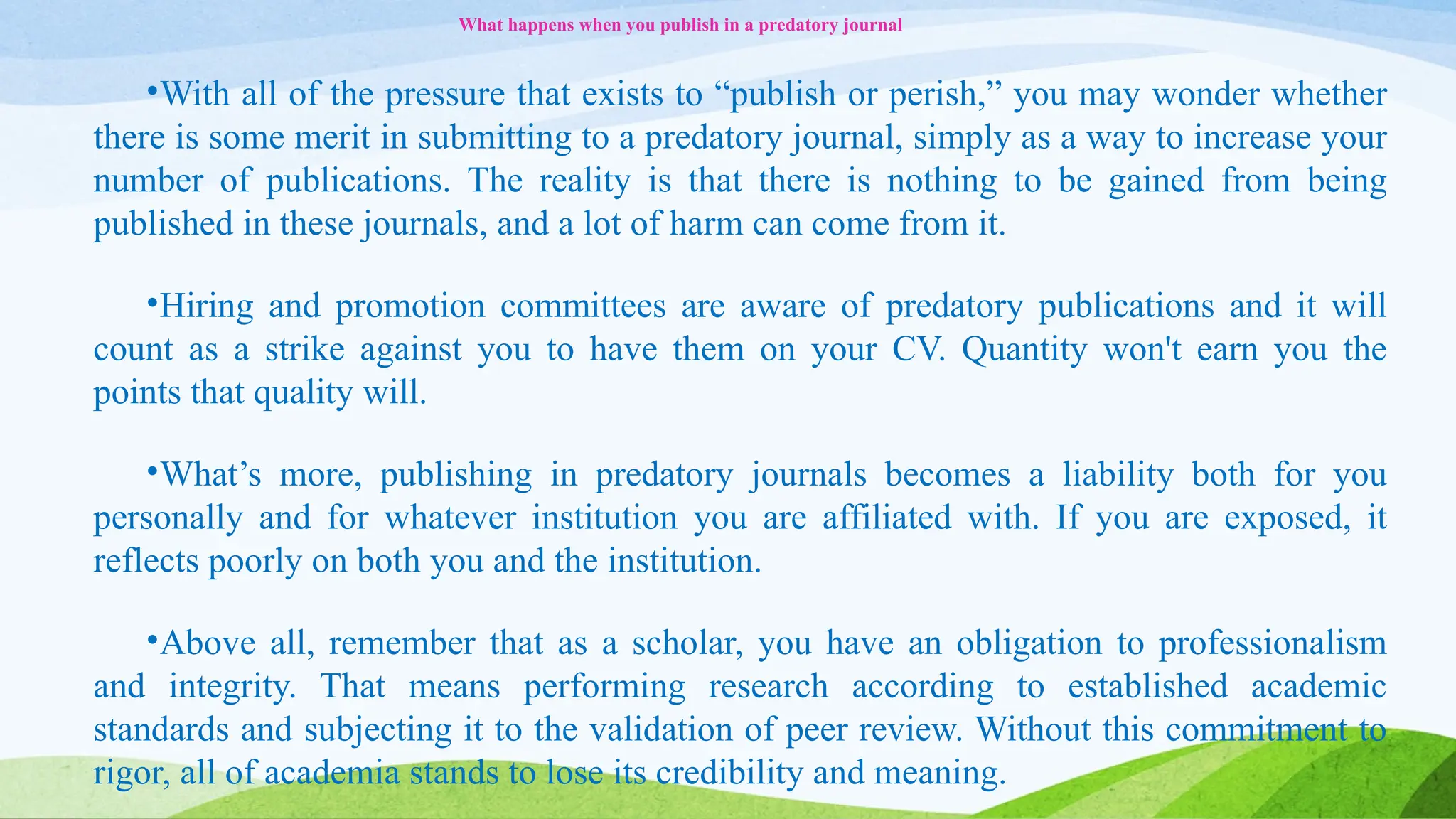 LECTURE 13 - PREDATORY PUBLISHERS OF JOURNALS.pptx