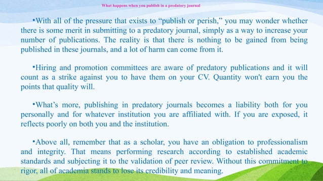 LECTURE 13 - PREDATORY PUBLISHERS OF JOURNALS.pptx