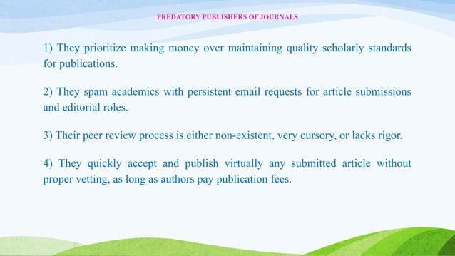 LECTURE 13 - PREDATORY PUBLISHERS OF JOURNALS.pptx