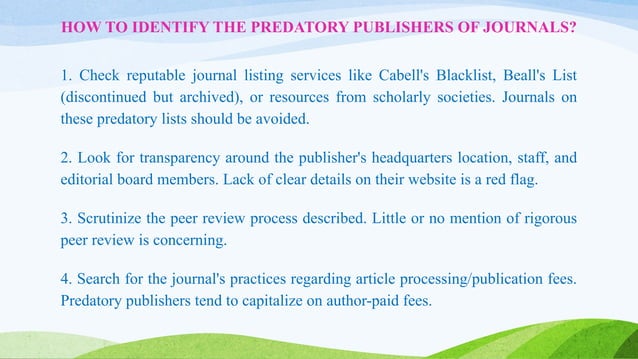 LECTURE 13 - PREDATORY PUBLISHERS OF JOURNALS.pptx
