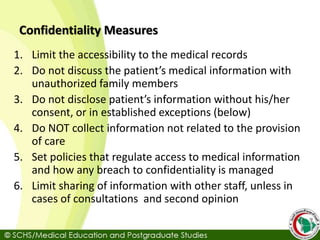 Lecture 13 privacy, confidentiality and medical records | PPT