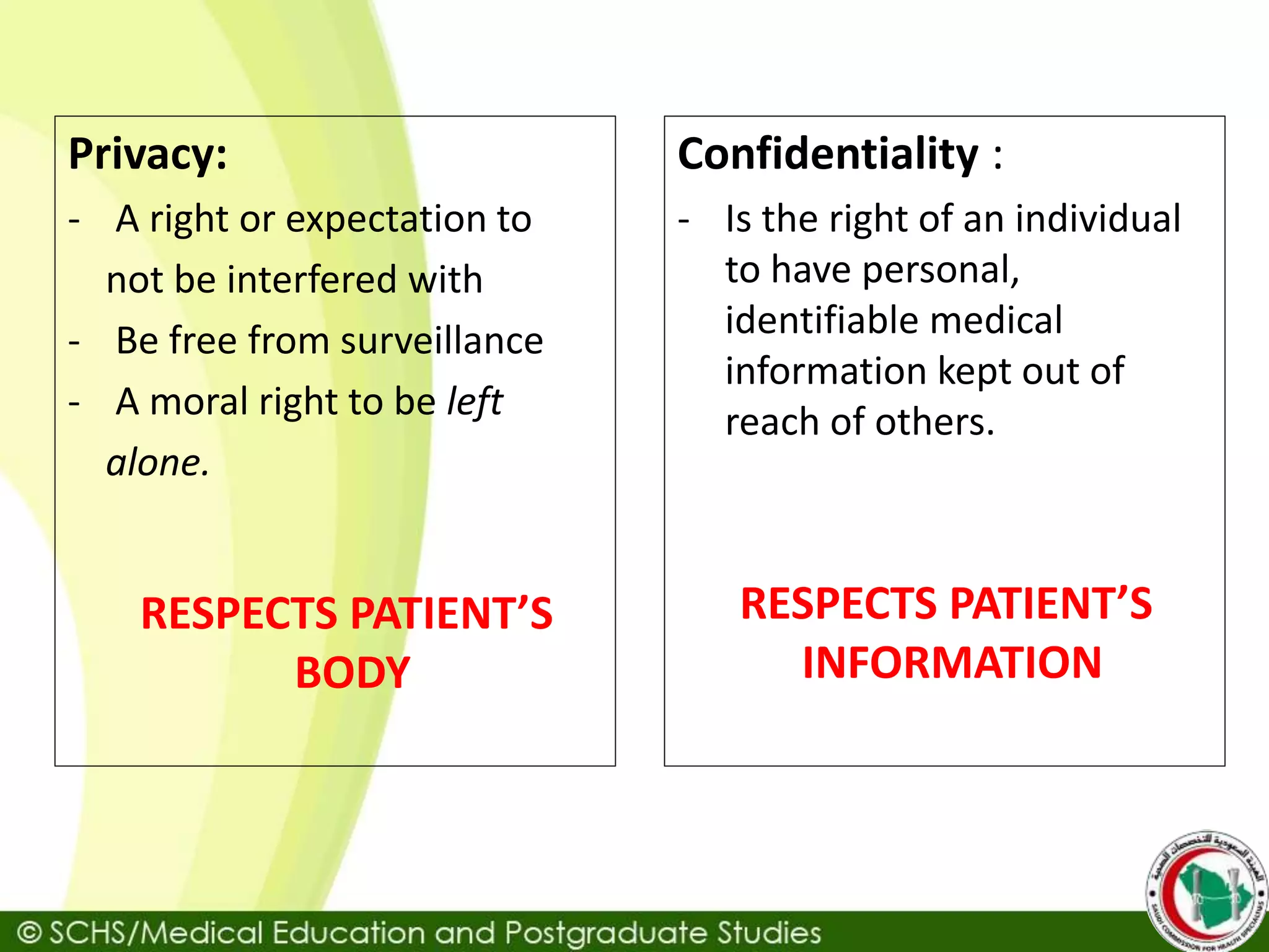 Lecture 13 privacy, confidentiality and medical records | PPTX