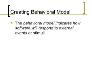 Lecture 13 requirements modeling - flow & behavior (2) | PPT