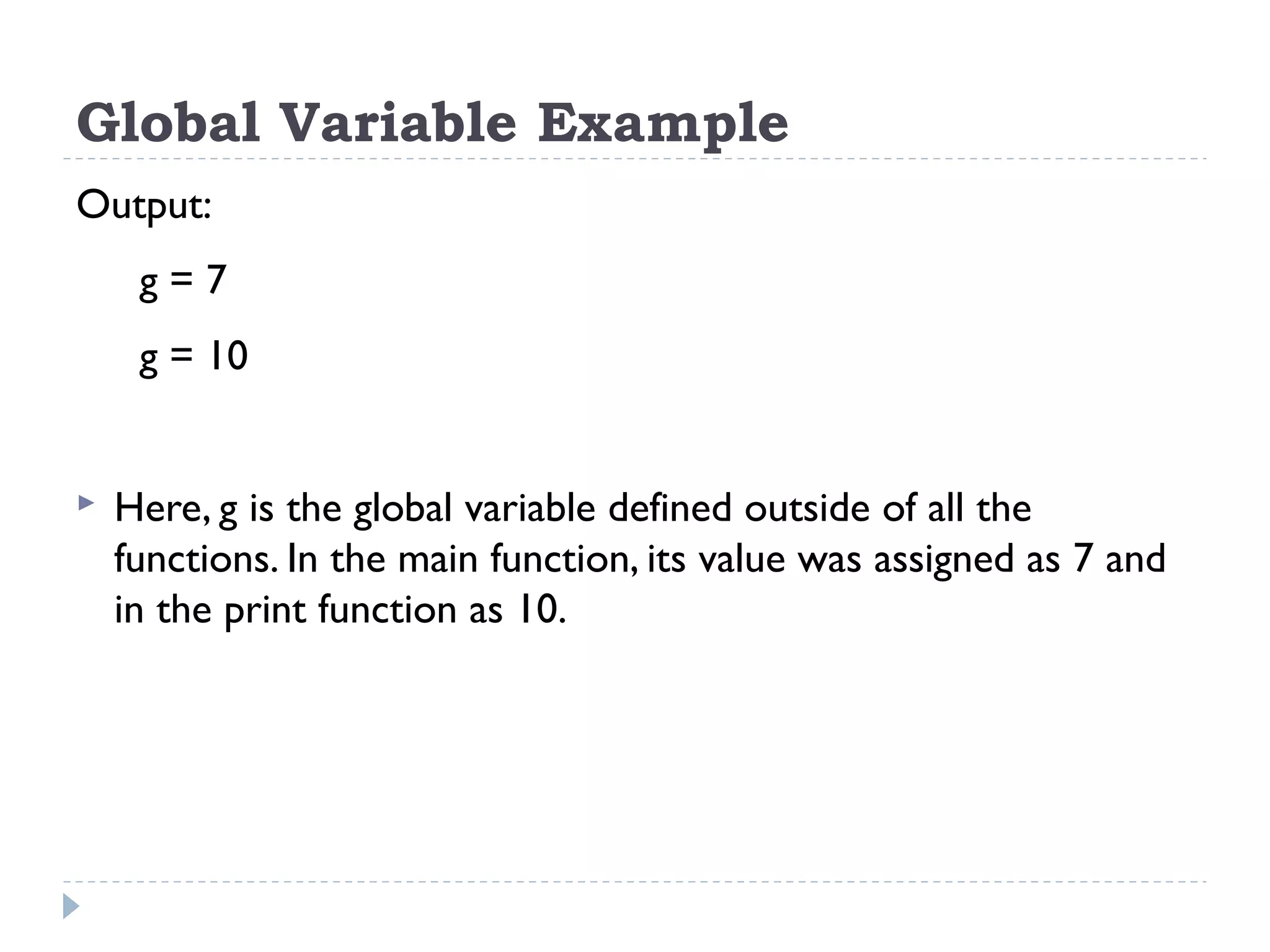 Lecture 13 - Storage Classes | PPT